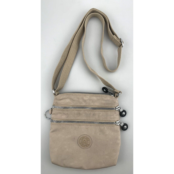 Kipling | Bags | Kipling Alvar Crossbody Nylon Purse Beige Shoulderbag ...